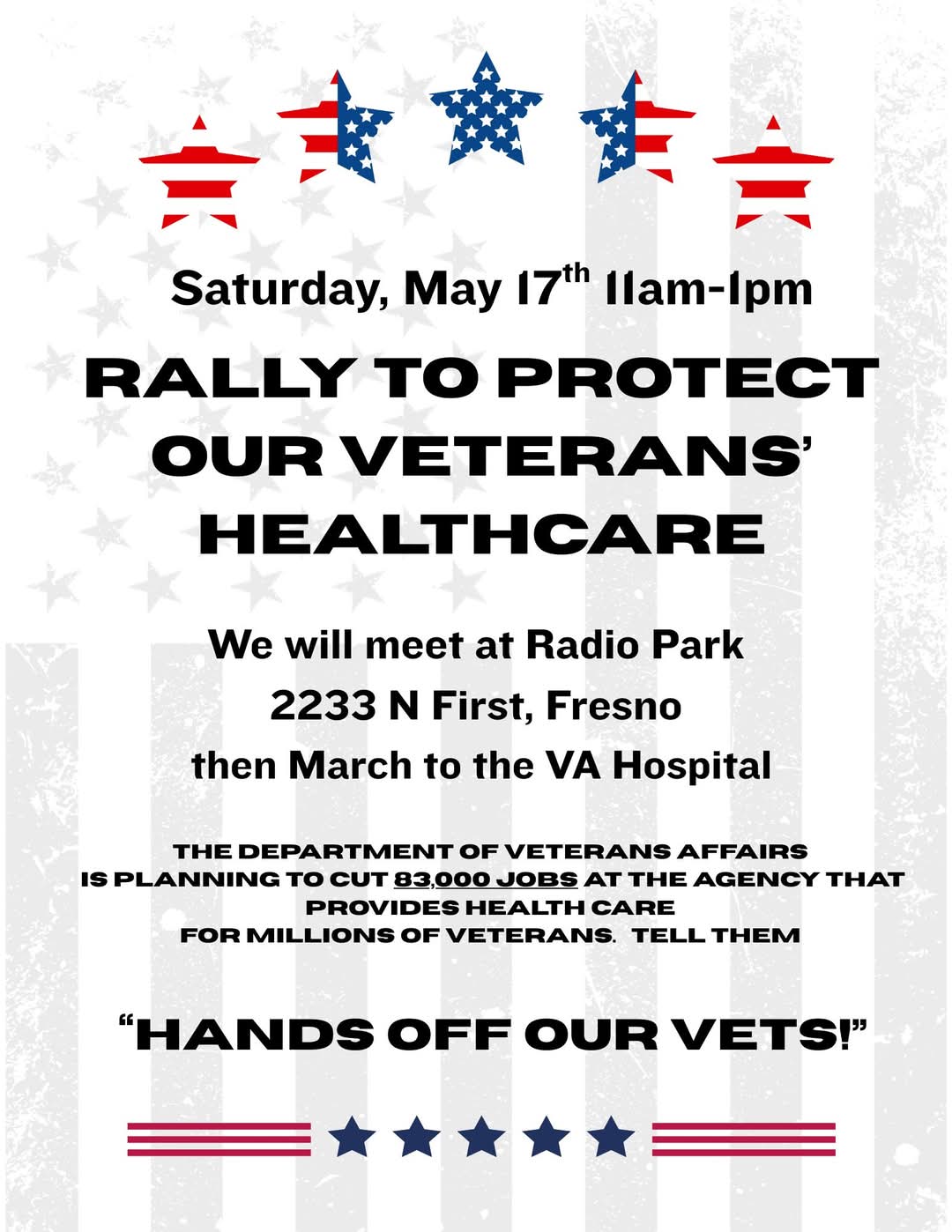 Rally to Protect Our Veterans' Healthcare - Fresno County Democratic Party